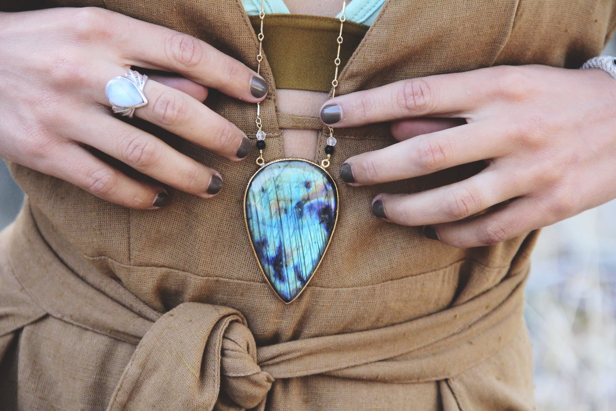 Winged Ring || Moonstone - Bahgsu Jewels